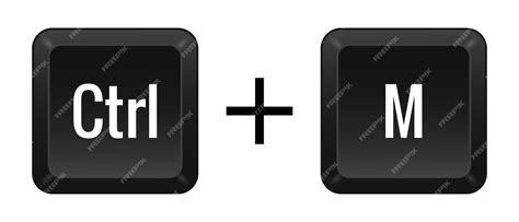 Premium Vector Key Combination Ctrl M Line Icon Timesaving