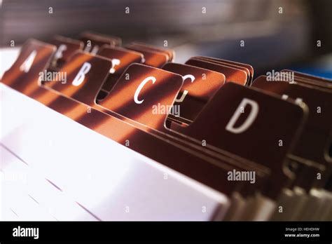 Alphabetized Files File Folders Stock Photo Alamy