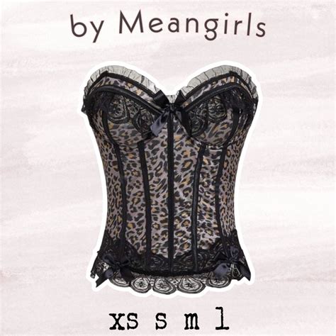 Leopard Print Lace Corset Shopee Malaysia