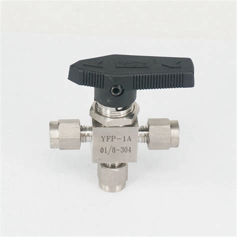 304 Stainless Steel Tee 3 Ways Compression Fitting Shut Off Ball Valve