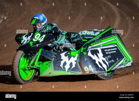 billy winterburn and ryan wharton 94 during the acu sidecar speedway