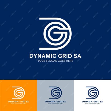 평면 디자인 Dg 모노그램 로고 템플릿 무료 벡터