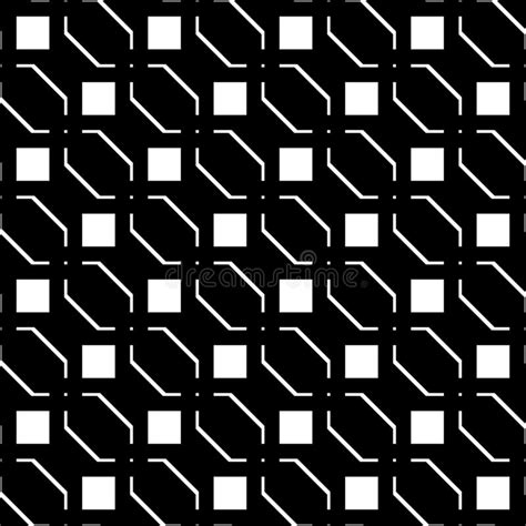 Design Seamless Monochrome Geometric Pattern Stock Vector