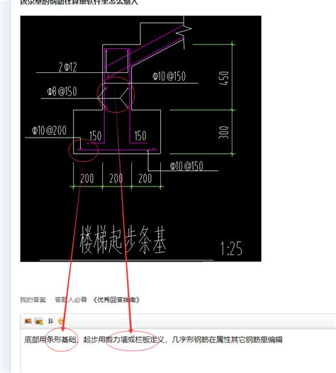 该条基的钢筋在算量软件里怎么输入 服务新干线答疑解惑