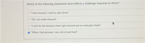 Solved Which Of The Following Statements Best Reflects A Chegg