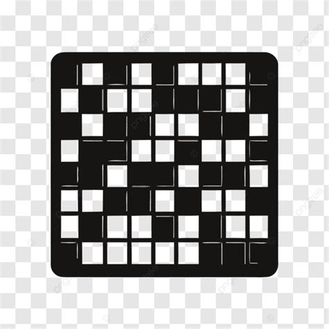 크로스워드 퍼즐 벡터 흑백 사각형 흰색 배경에 크로스워드의 단순한 검은색 아이콘 그림자 없음 Png 일러스트 및 벡터 에 대한 무료 다운로드 Pngtree