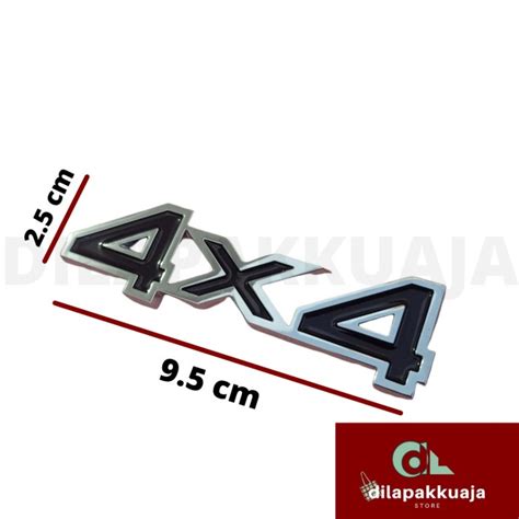 Jual Emblem 4X4 Pajero Sport Dakar Timbul Logo Mobil Bagasi 4x4