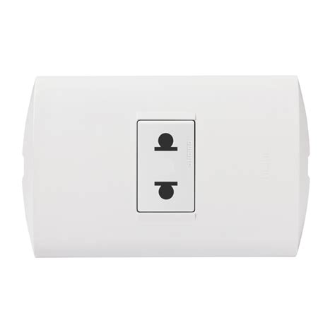 Tomacorriente Simple Universal 16a 250v Modus Style Blanco