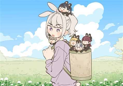 왁타맘🌿 On Twitter 대장 흰토끼와 검은아기토끼들🐰