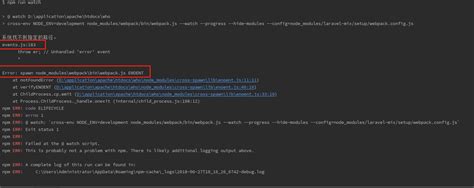 laravel npm run watch编译失败问题 york web 博客园
