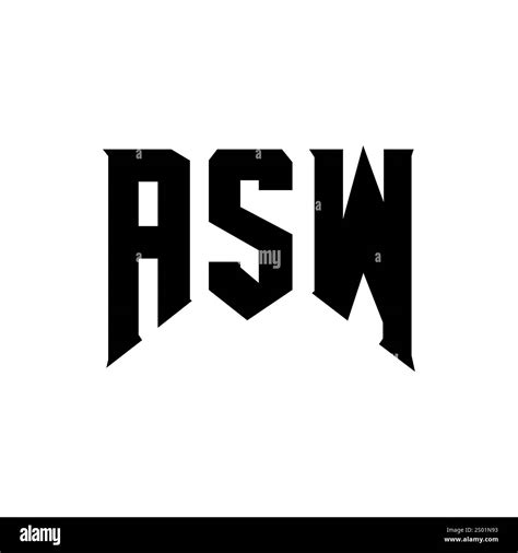 Asw Letter Logo Design For Technology Company Asw Logo Design Black And White Color Combination
