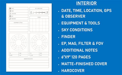 Astronomy Observation Log Book Astronomy Observation Track And Record Notebook For Professional