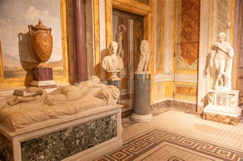 Rome Italy Borghese Gallery Ancient Art Museum Interior Editorial