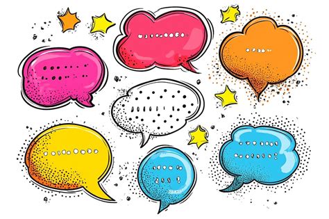 Comic Speech Bubbles Pop Art | Premium AI-generated vector