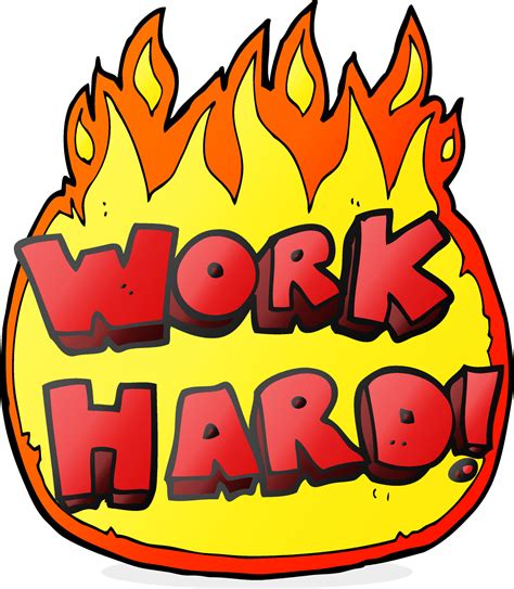 Freehand Drawn Cartoon Work Hard Symbol 12014623 Vector Art At Vecteezy