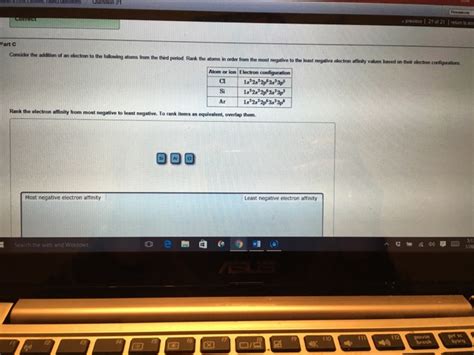 solved consider the addition of an electron to the following