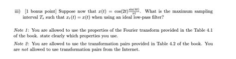 Solved Sampling Of Signals The System Illustrated In Chegg Com