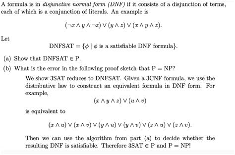 Solved A Formula Is In Disjunctive Normal Form Dnf If It Consists