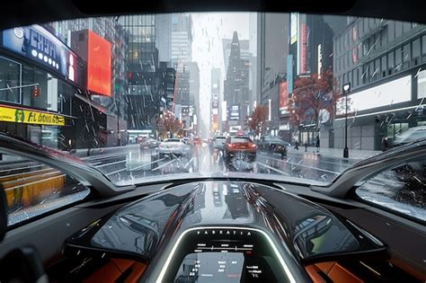 Premium Photo Navigate Through City Streets In A Vehicle Capable