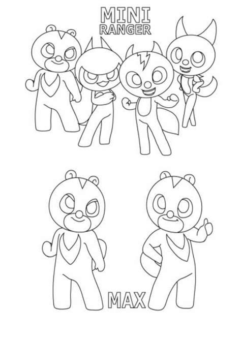 Adorable And Cute Miniforce Coloring Page Download Print Or Color