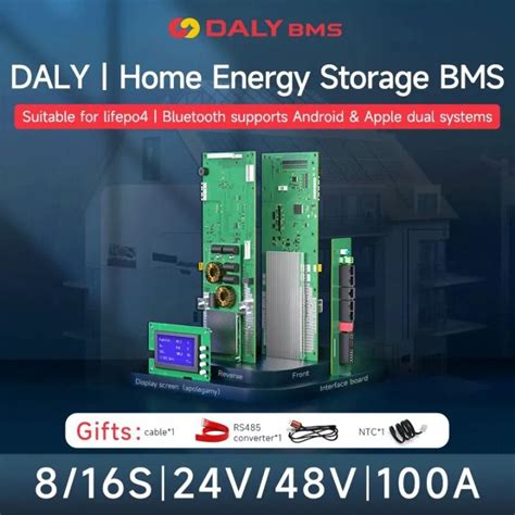 Daly Bms อจฉรยะจดเกบพลงงานในบานของแท8S 24V แบตเตอร Lifepo4