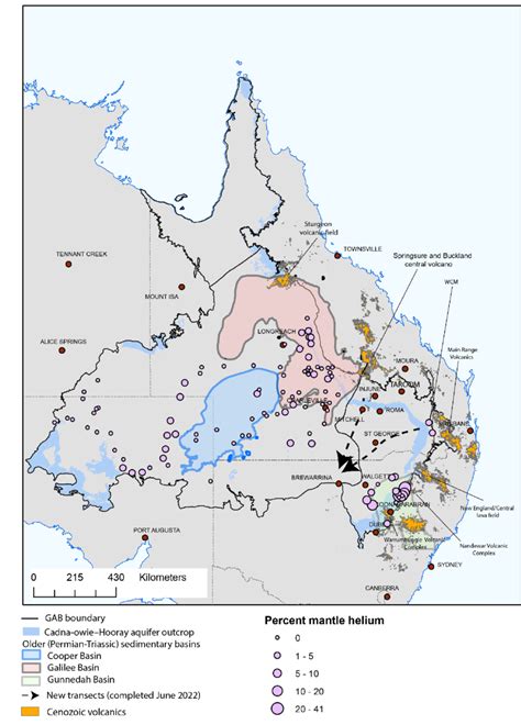 Spatial Distribution Of Mantle Helium In Groundwater Samples From