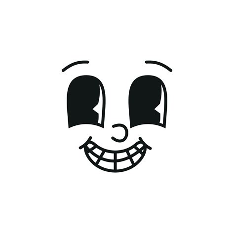 Satz Von Retro 30er Karikatur Maskottchen Figuren Lustige Gesichter
