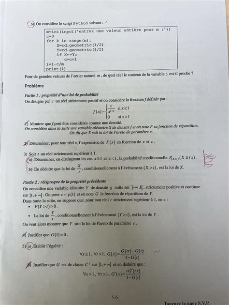 Maths appliquées EDHEC Sujet Major Prépa