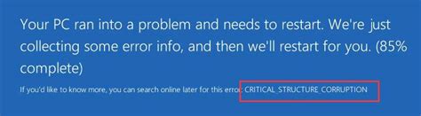 Critical Structure Corruption Bsod In Windows 10 Drivers
