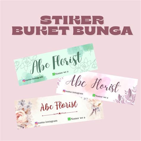 Jual Stiker Buket Bungabisa Custom Shopee Indonesia