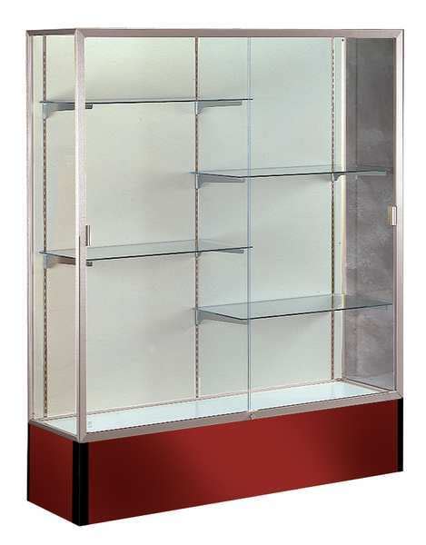 Ghent Display Case 72x48x16 Maroon Package Quantity 1 374pb Sn Mn