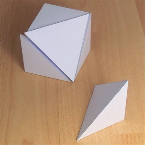 Paper Five Pyramids That Form A Cube