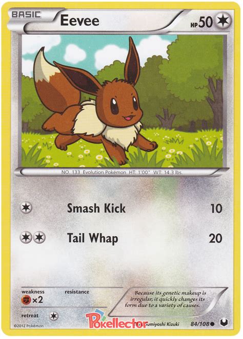 Eevee 84 Dark Explorers Pokémon karty