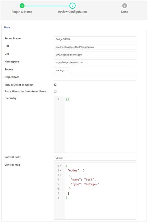 OPC UA Server North Plugin Fledge Documentation