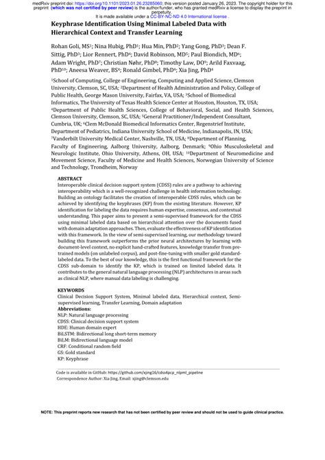 pdf keyphrase identification using minimal labeled data with