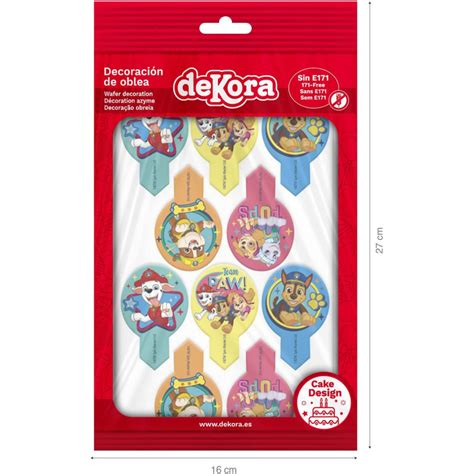 DeKora Pikery Waflowe Do Dekoracji Babeczek Paw Patrol Psi Patrol 20szt