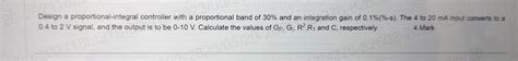 Solved Design A Proportional Integral Controller With A