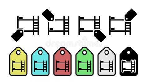 ícone Do Vetor De Glifo De Cama Duplo Na Ilustração Do Conjunto De