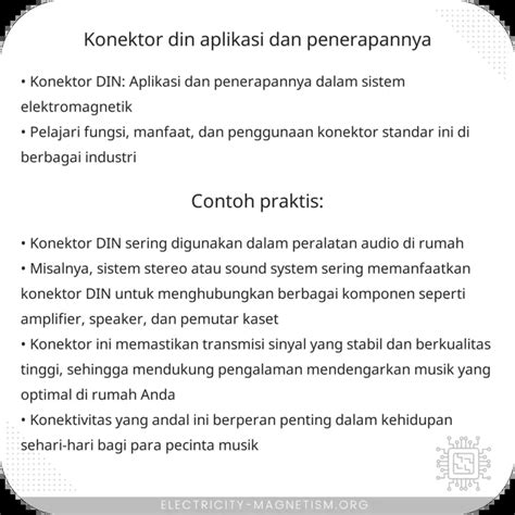 Konektor Din Aplikasi Dan Penerapannya