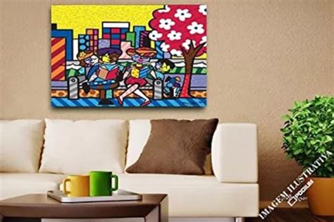 Quadro Família Romero Britto Pintado A Mão Sala Hall à venda em Recife