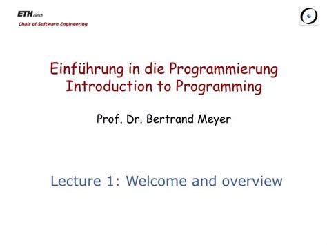 ppt einführung in die programmierung introduction to programming prof