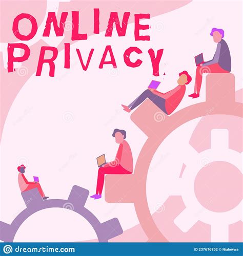 Sign Displaying Online Privacy Internet Concept Security Level Of Personal Data Published Via