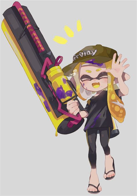 Inkling Player Character And Inkling Girl Splatoon Drawn By Sahata