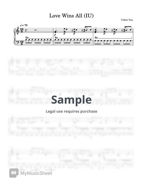 Iu Love Wins All 악보 By Caden Yun