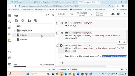 File Handling Class 1 Youtube
