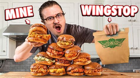 Making Every Wingstop Chicken Sandwich At Home But Better Youtube
