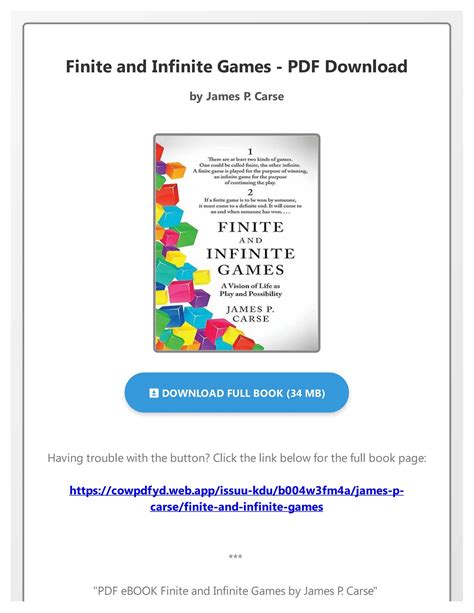Pdf Ebook Finite And Infinite Games By James P Carse By Cindyswifths