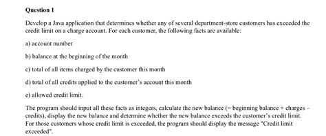 Solved Question 1 Develop A Java Application That Determines Chegg Com