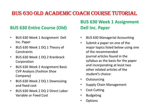 PPT BUS 630 OLD Academic Coach Uophelp PowerPoint Presentation Free