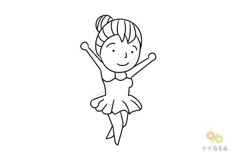 姿态优美的体操运动员简笔画 职业人物简笔画